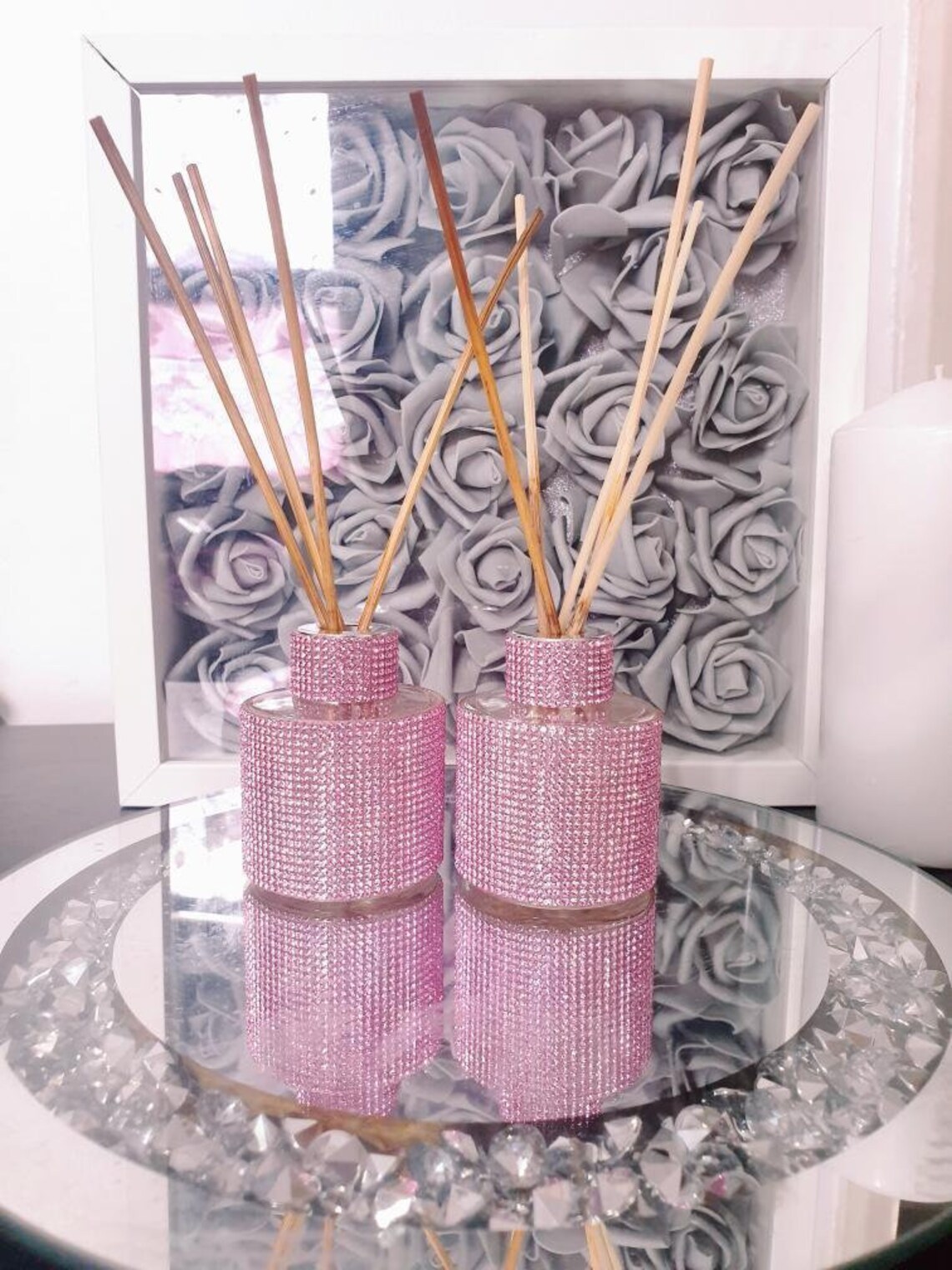 2x Pink Bling Reed Diffuserfragrance Reed Diffuserluxury | Etsy