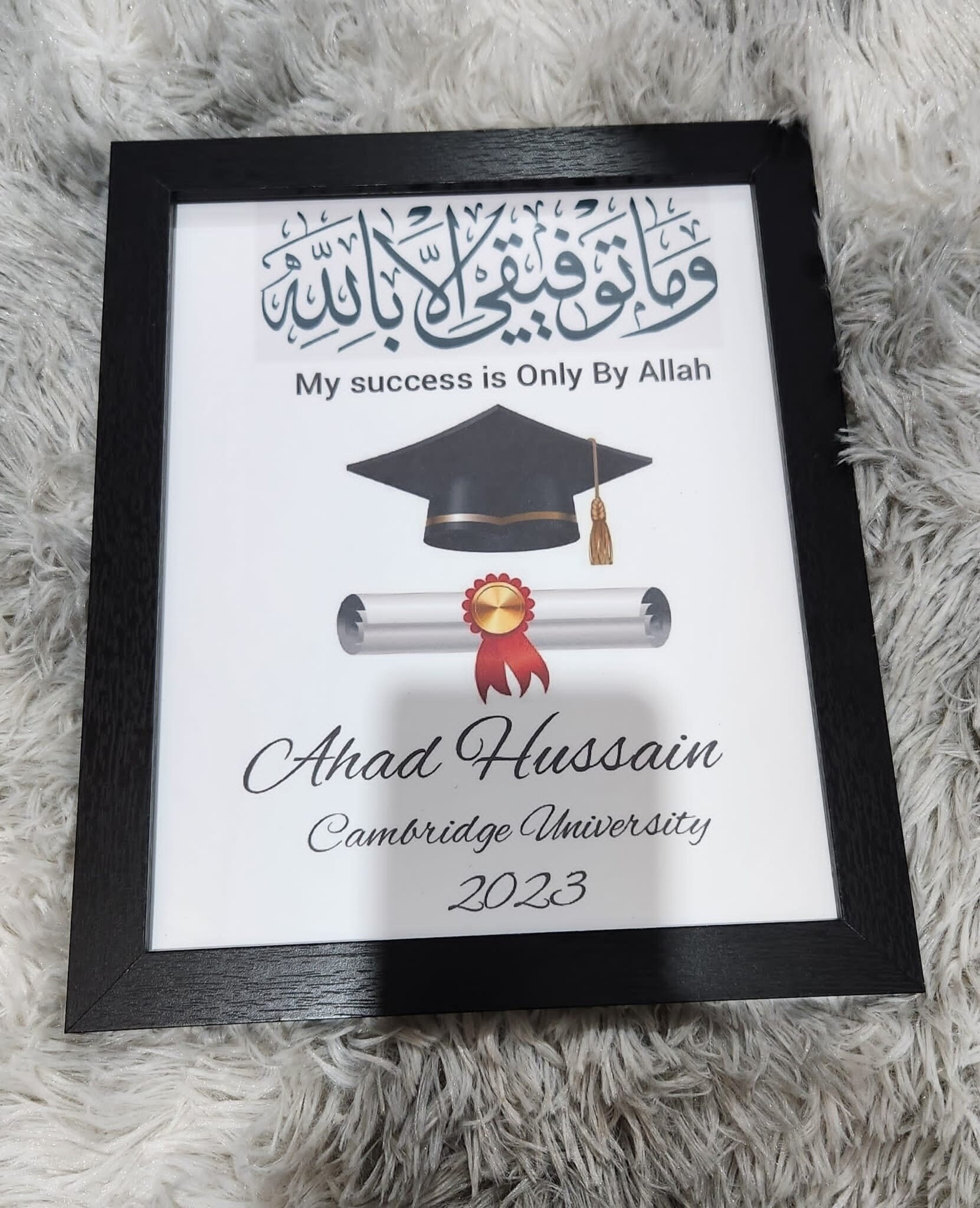 Personalised Graduation Islamic Frame,graduation Gift,arabic Frane ...