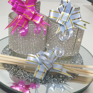 2x Reed Diffuser Set, Diamante Bling Clear Crystal Reed Diffuser Set ...