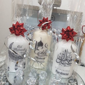 Eid Mubarak Candle,eid Gift Islamic Candle,personalised Eid Candle Gift ...