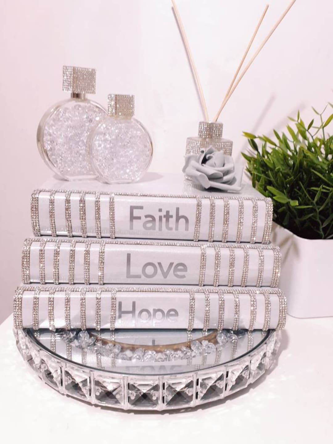 Luxury Bling Books Stacked,table Decoration Boks,personalised Book ...