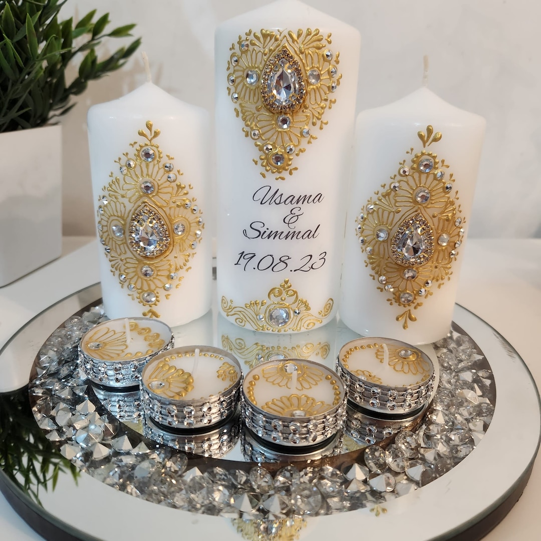 Personalised Henna Candle Gift Set,luxury Home Decortion, Henna Home ...