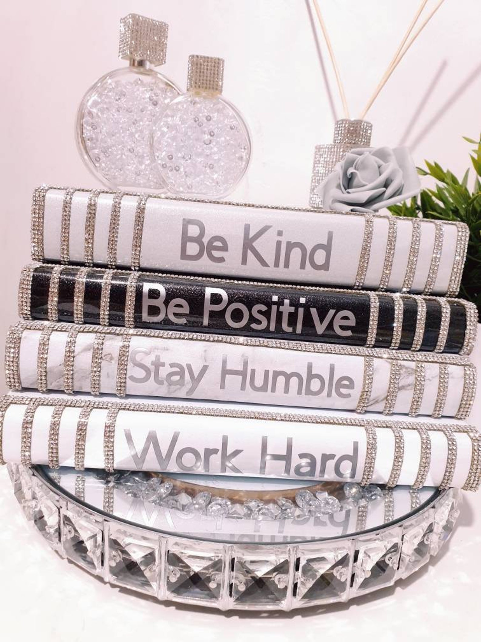 Glam Book Stack: Personalized Bling Books, Home Decor - Etsy