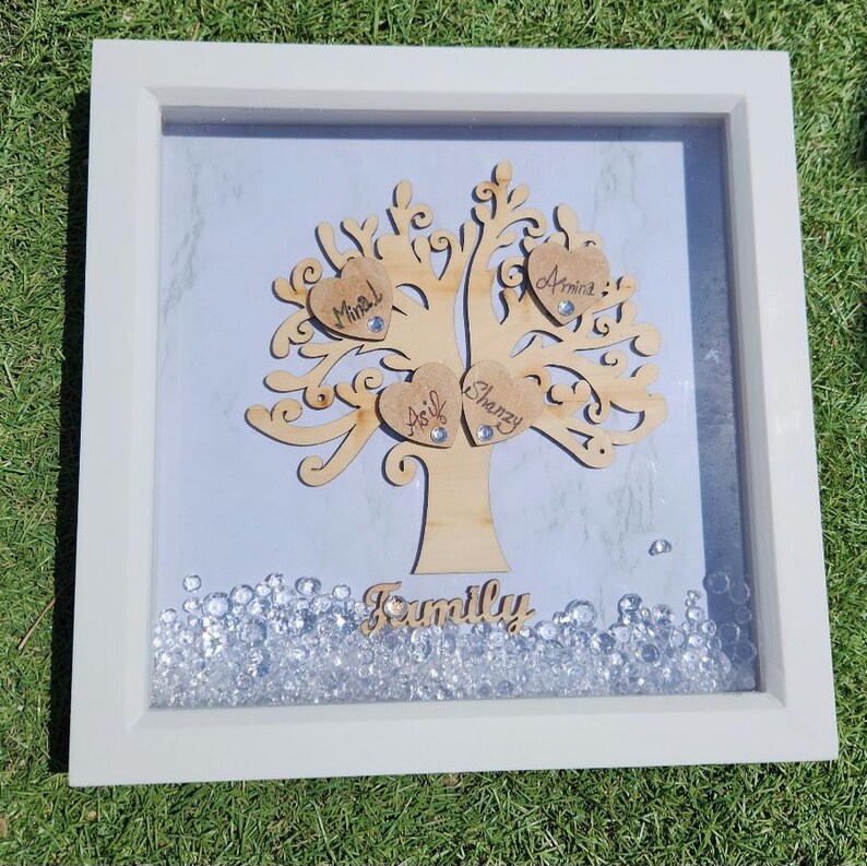 Family Tree Box Frame,personalised Family Tree Box Frame,family Picture ...