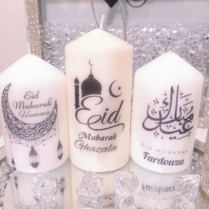 Eid Mubarak Candle,eid Gift Islamic Candle,personalised Eid Candle Gift ...