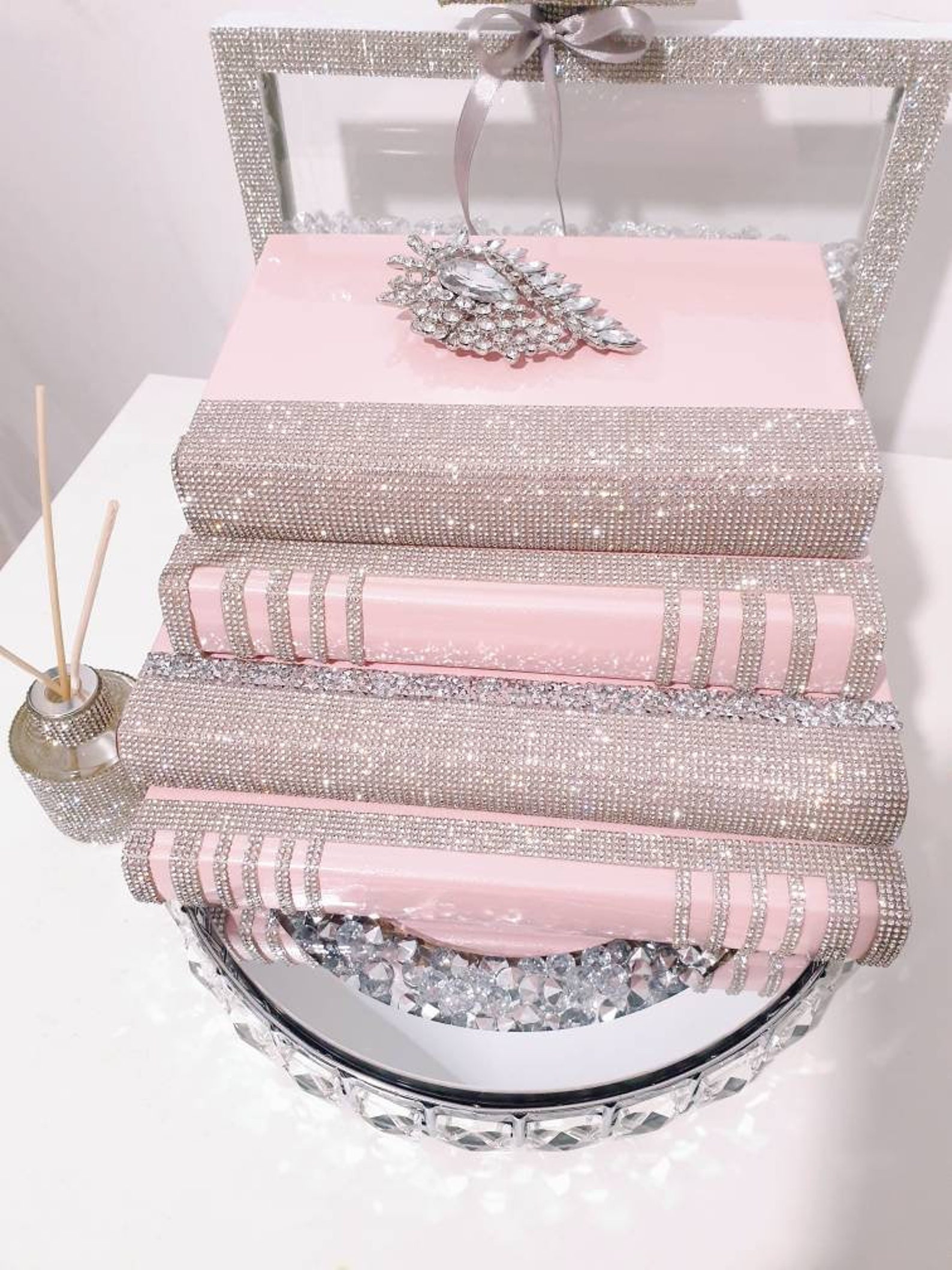 Glam Books,designer Books,bling Books,books Stacked,home Decor Books ...