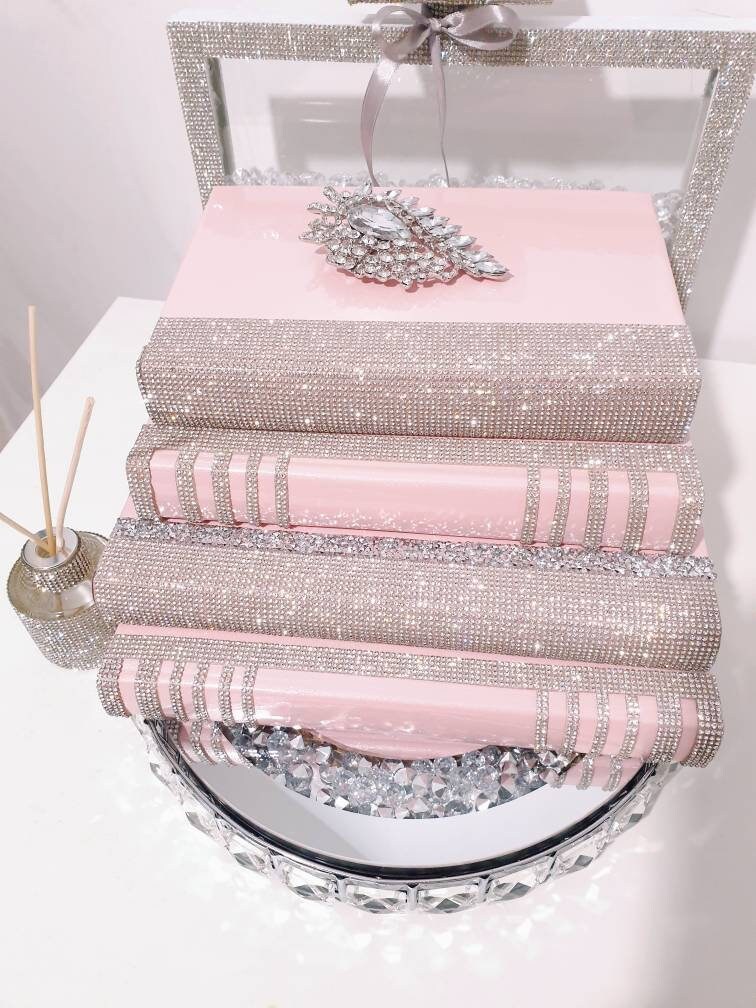 Glam Books,designer Books,bling Books,books Stacked,home Decor Books ...