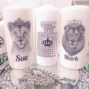 Lion Lionesses and Cub Candle,lion Personalised Be Candles,lion Family ...