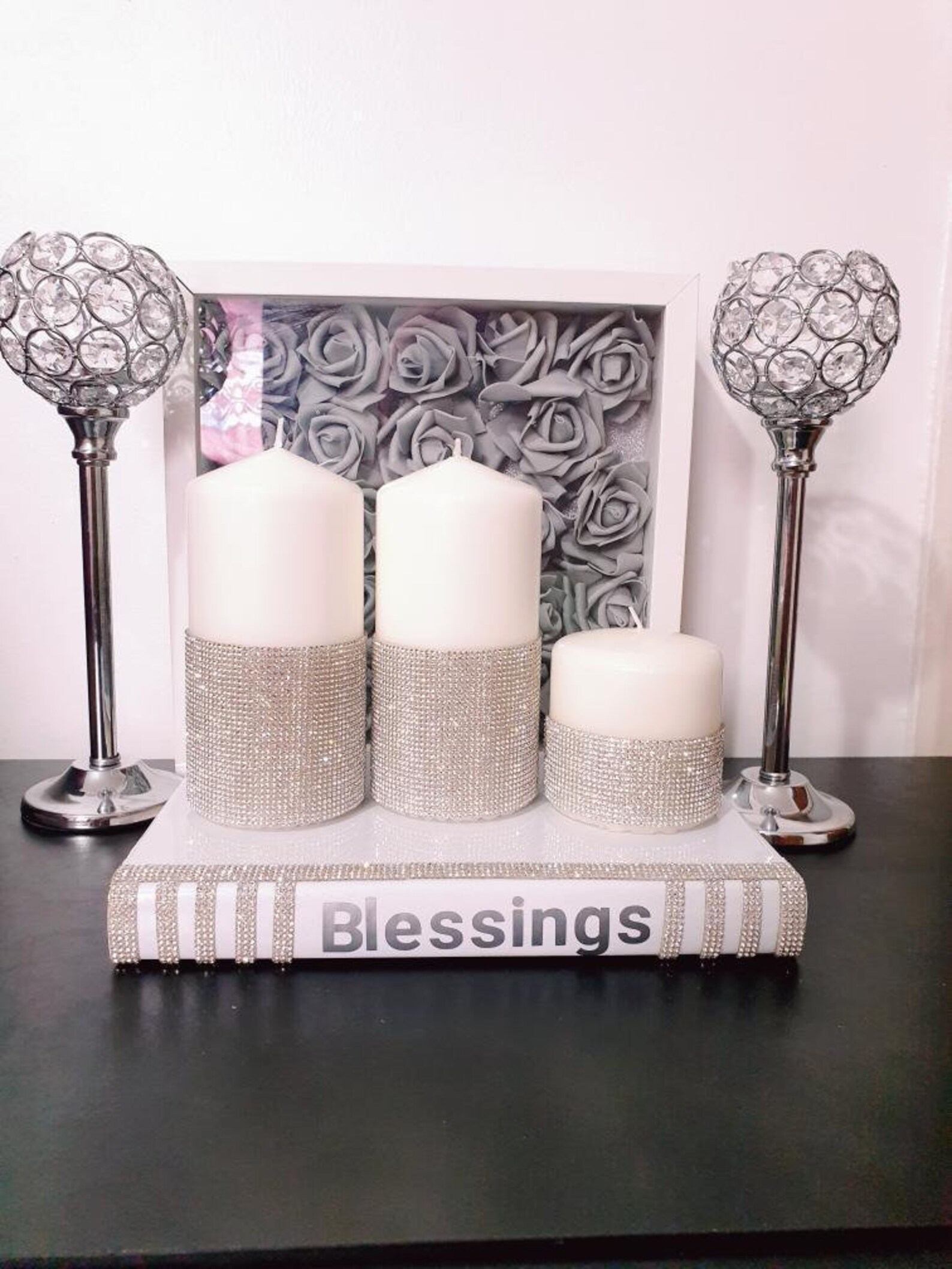 Luxus Bling Kerzen Set Säule Kerze Wohndekoration Diamante - Etsy.de