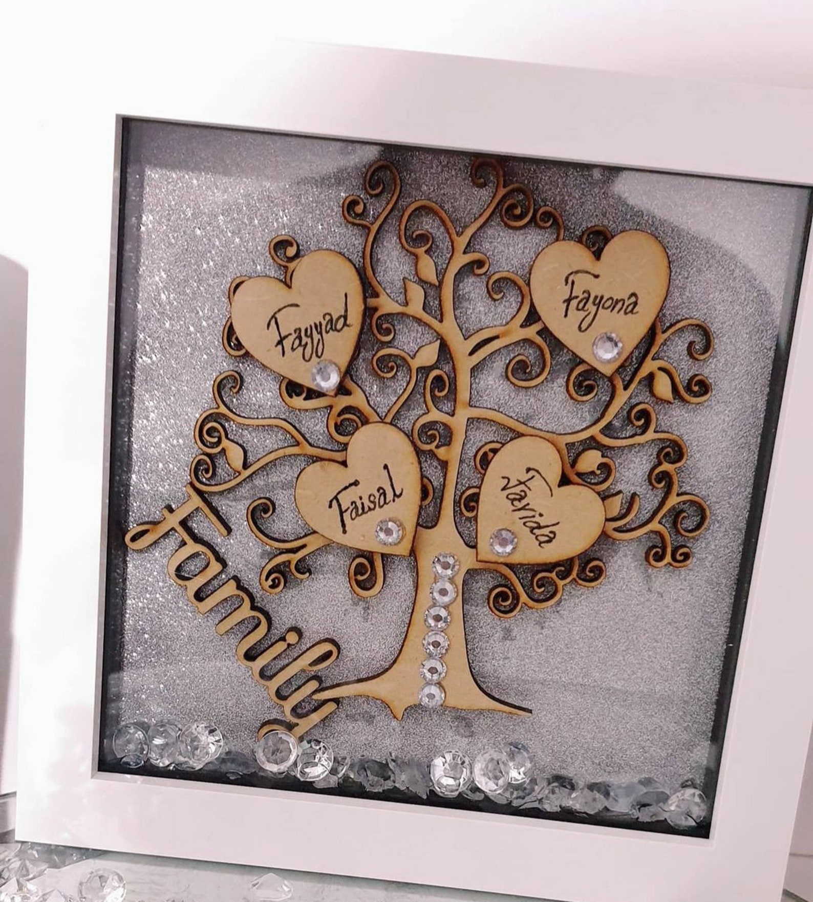 Family Tree Box Frame,personalised Family Tree Box Frame,family Picture ...
