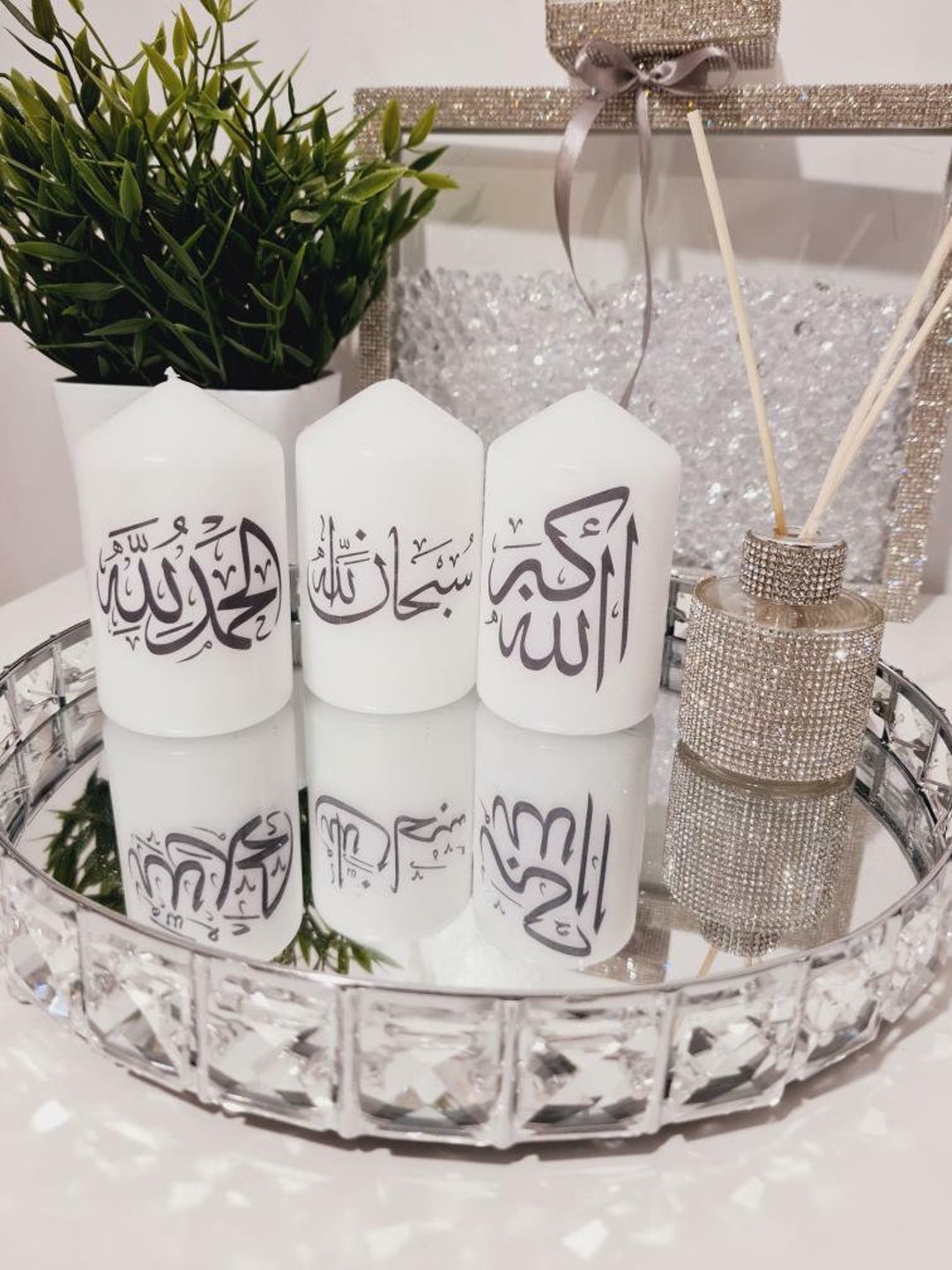 Islamic Candle Gift Set ,3 Candle Arabic Calligraphy Gift,ramadan Gift ...