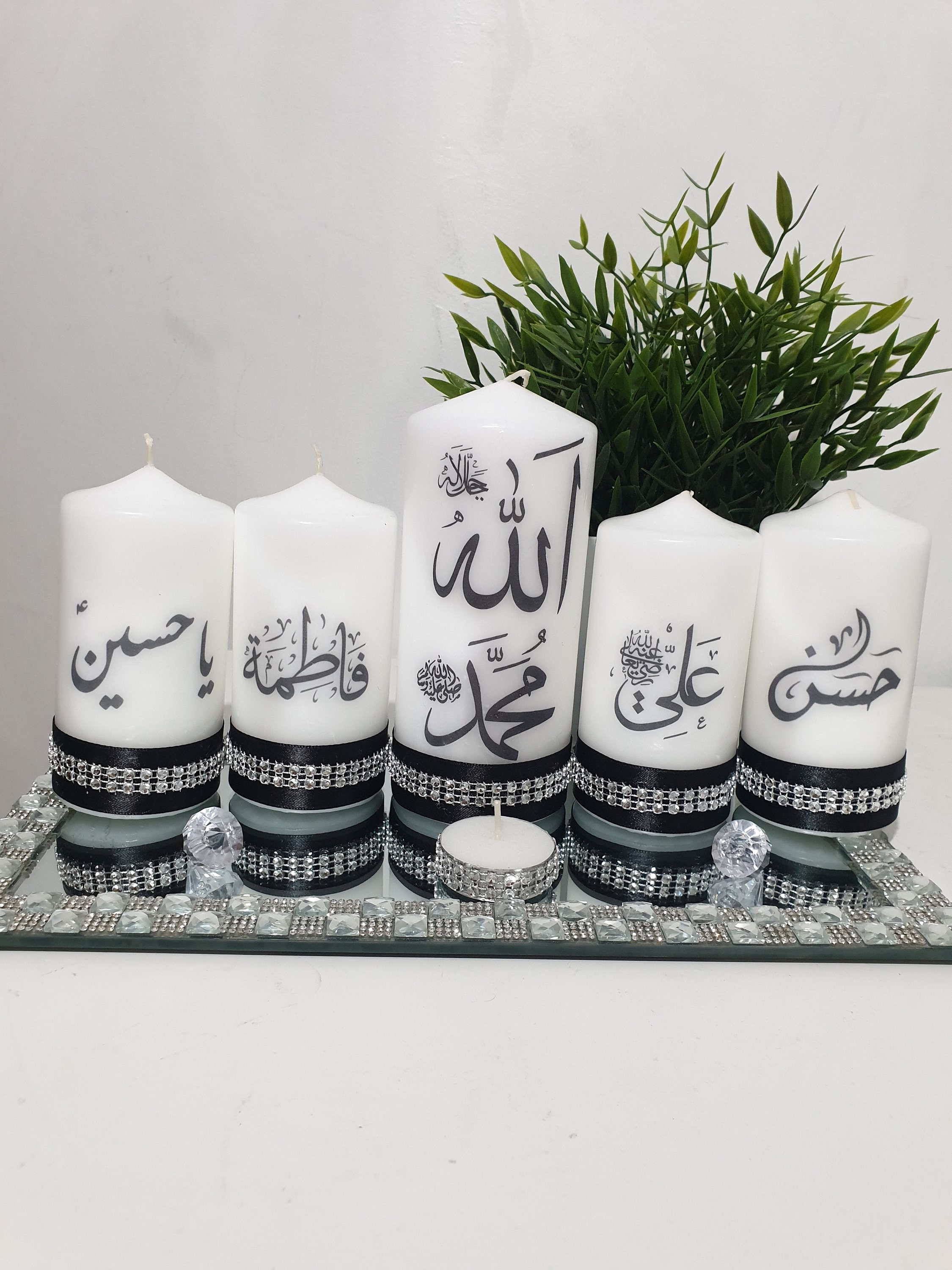 5 Panjatan Pak Candlesislamic Home Decormuharam Candlesshia - Etsy