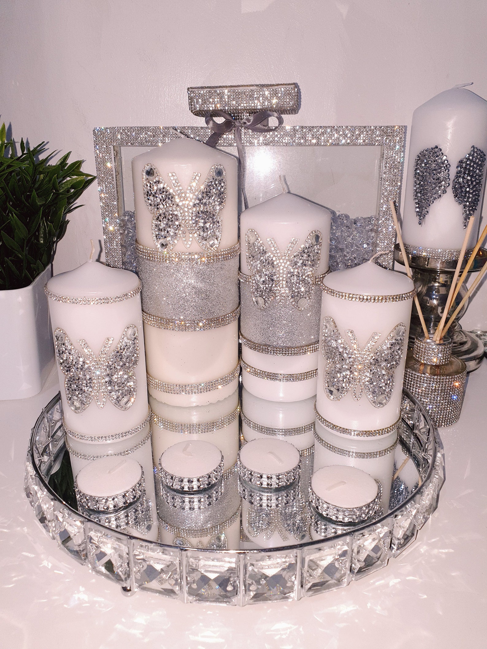 Luxury Bling Candlesluxury Home Decorationjewelry Decorated - Etsy