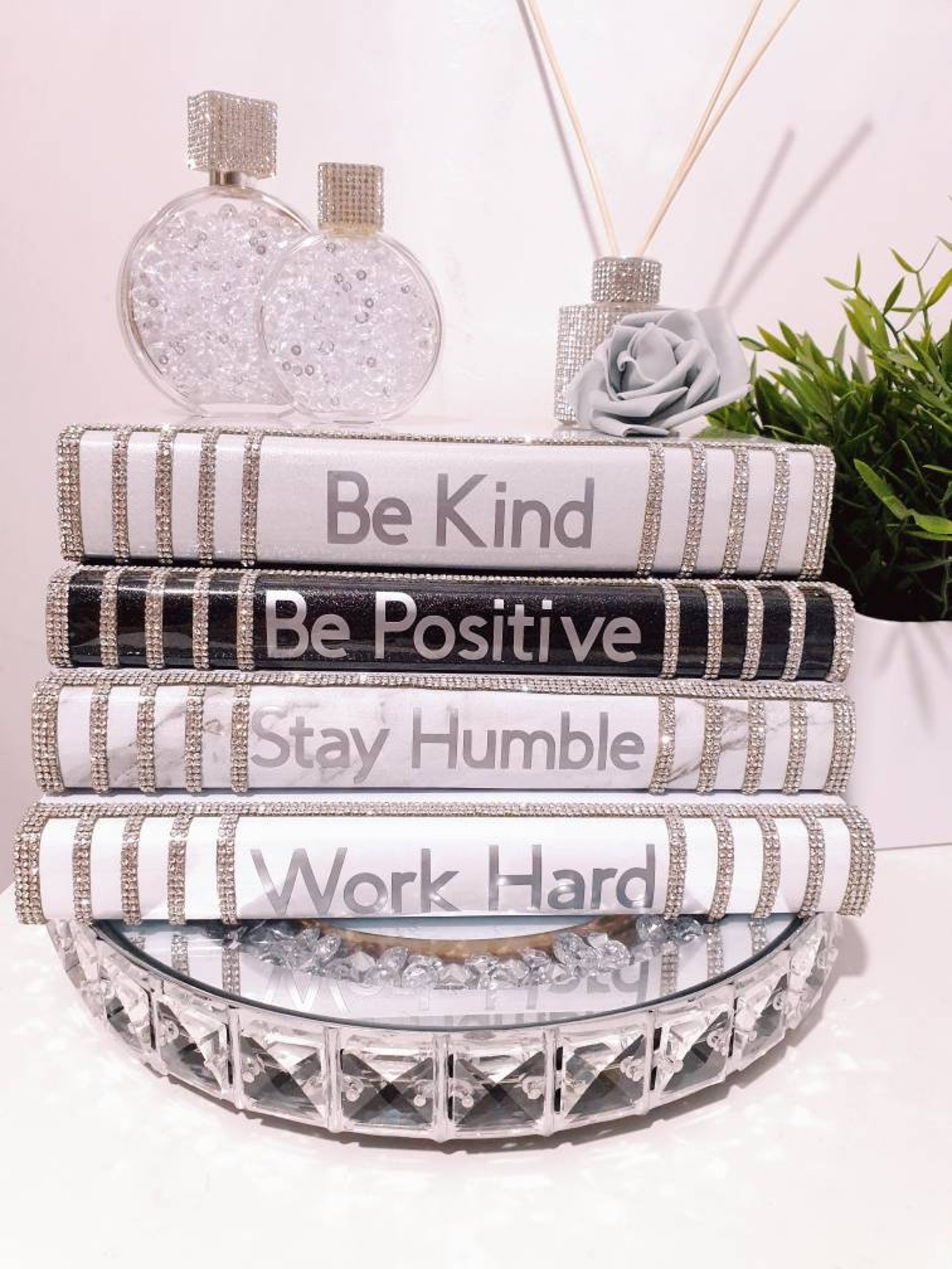 Glam Book Stack: Personalized Bling Books, Home Decor - Etsy