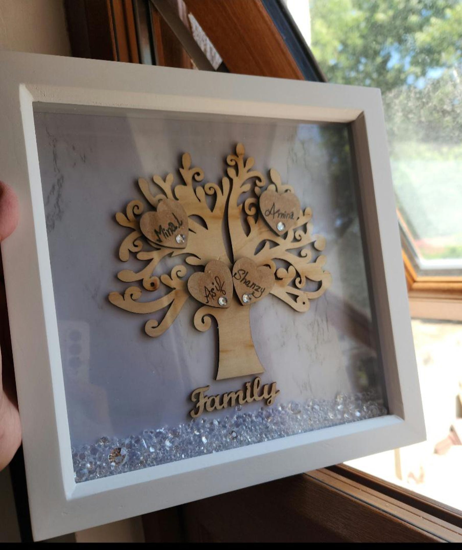 Family Tree Box Frame,personalised Family Tree Box Frame,family Picture ...