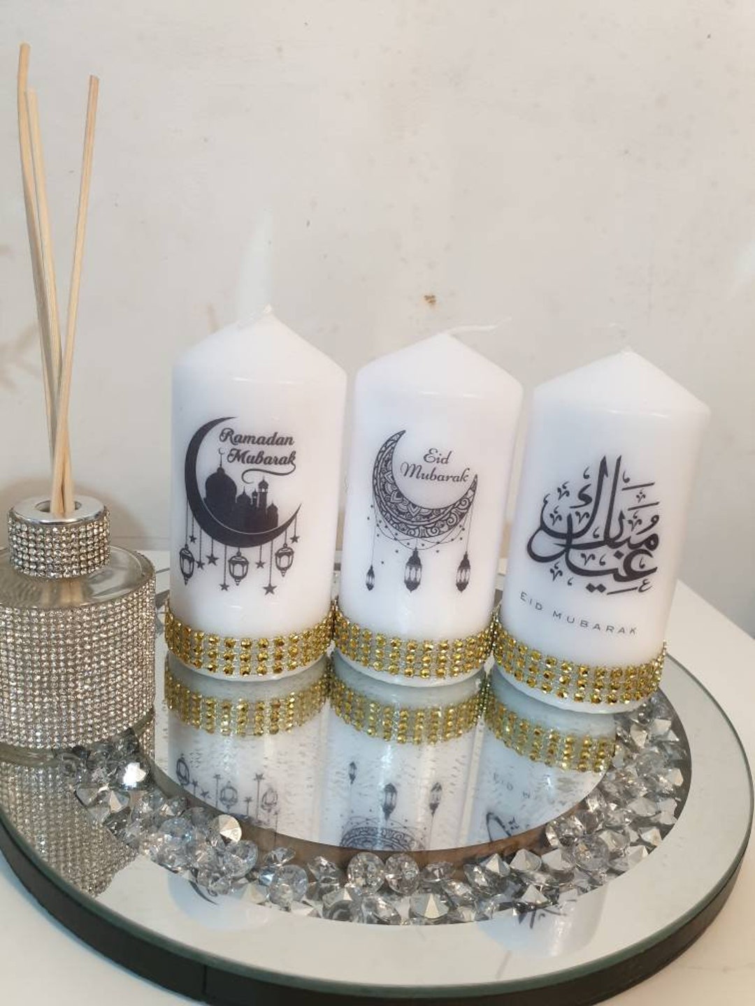 Eid Mubarak Candle,eid Gift Islamic Candle,personalised Eid Candle Gift ...