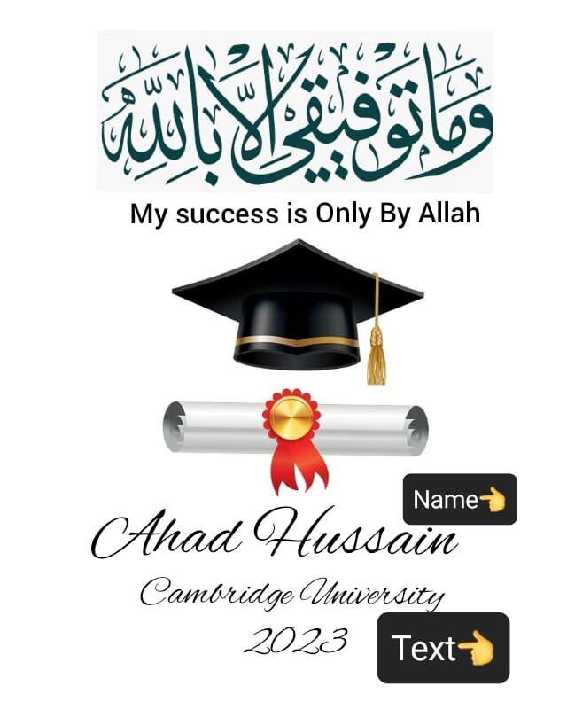 Personalised Graduation Islamic Frame,graduation Gift,arabic Frane ...