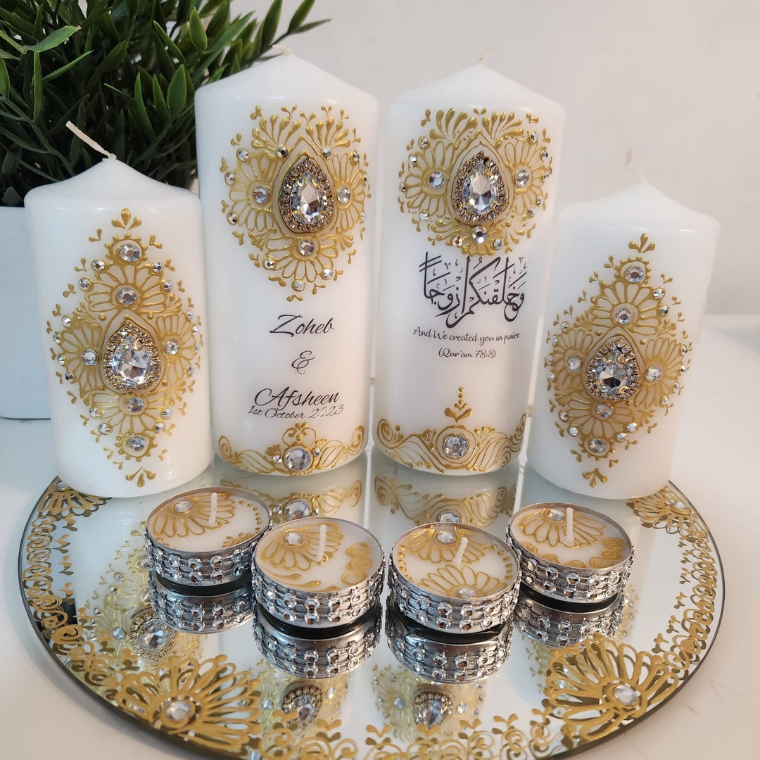Personalised Henna Candle Gift Set,luxury Home Decortion, Henna Home ...