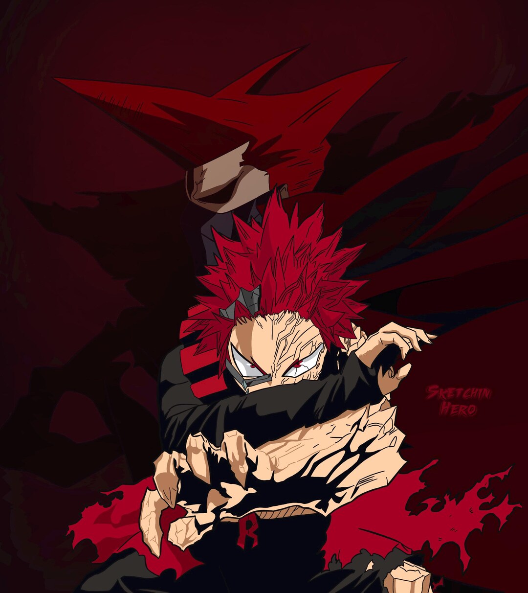 Anime Poster | My Hero Academia Poster Print | Red Riot | Anime Print ...