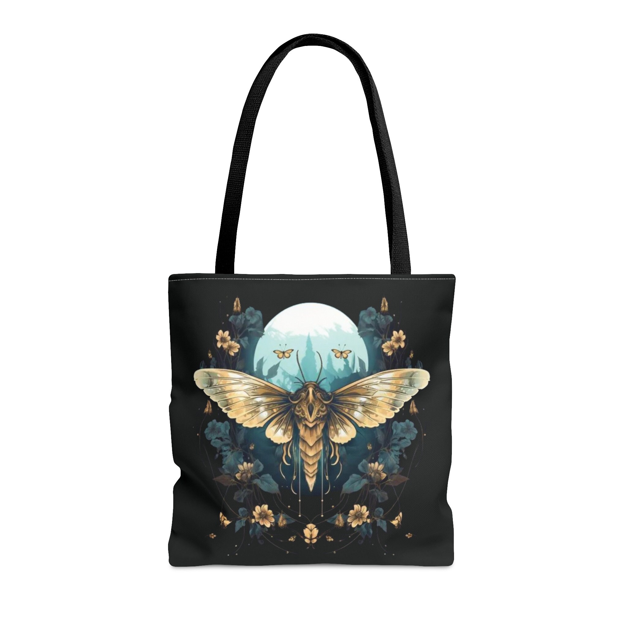 Moth Tote Bag Deathhead Moth Death Moth Witchy Tote Bag Goth Tote Bag ...