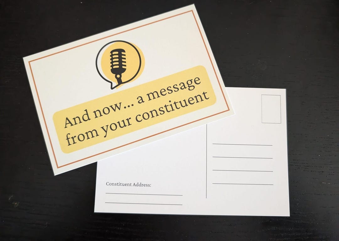 And Now... a Message From Your Constituent | Political Postcard Set ...