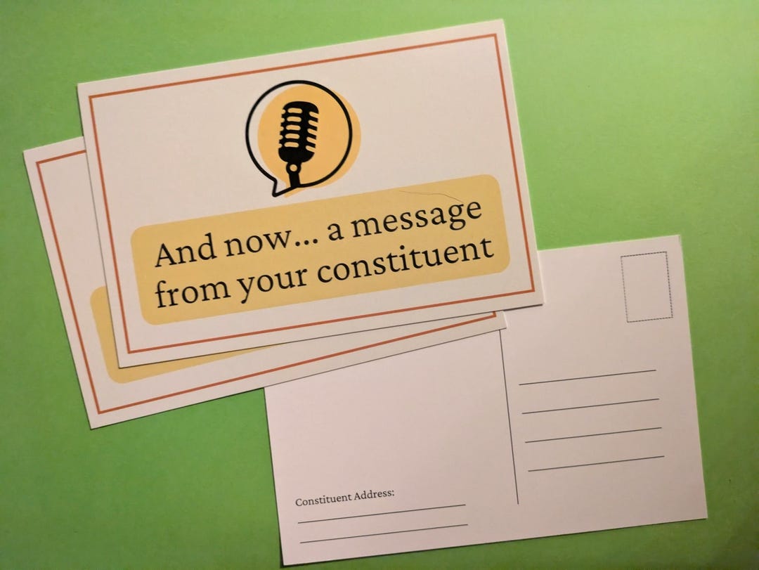 And Now... a Message From Your Constituent | Postcard Set | Write to ...