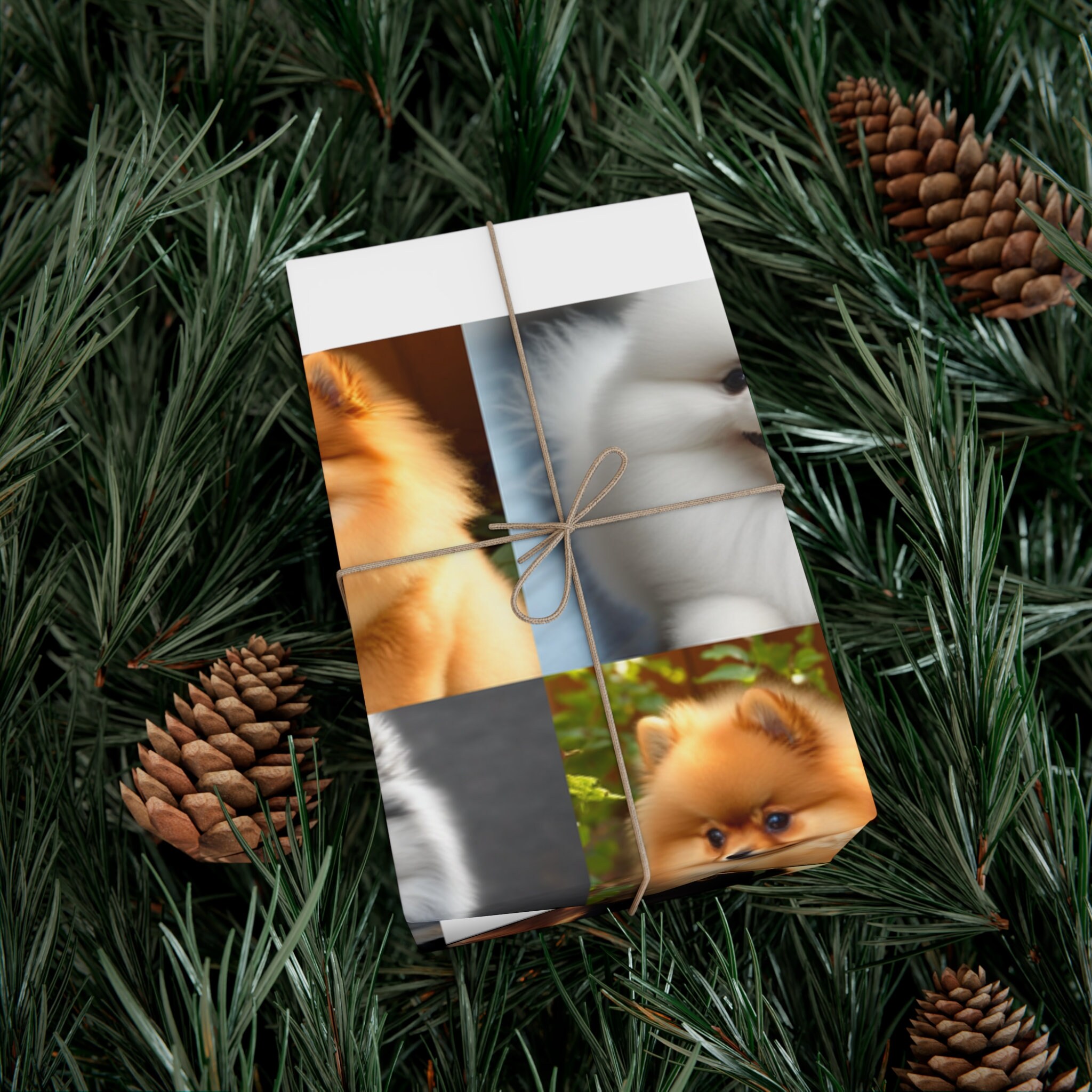 Pomeranian Gift Wrap Poms Galore Puppy Paper Fur Baby - Etsy