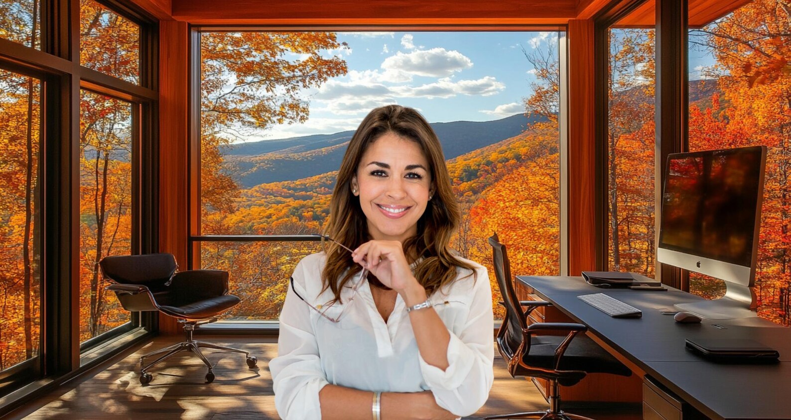 Zoom Background Mountains 4 Seasons | Virtual Office Background ...