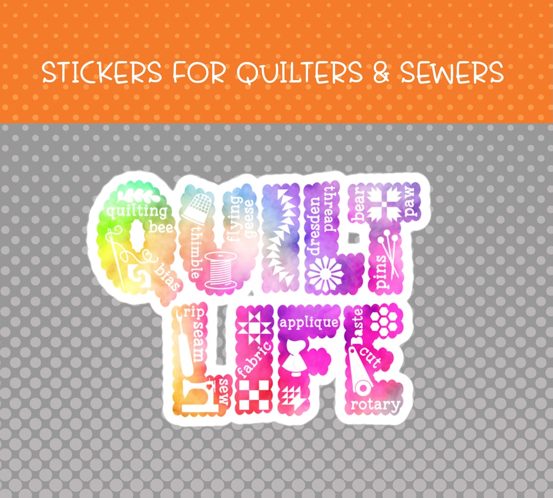 Sticker for Quilters quilt Life, Craft Room Decor, Sewing Machine ...