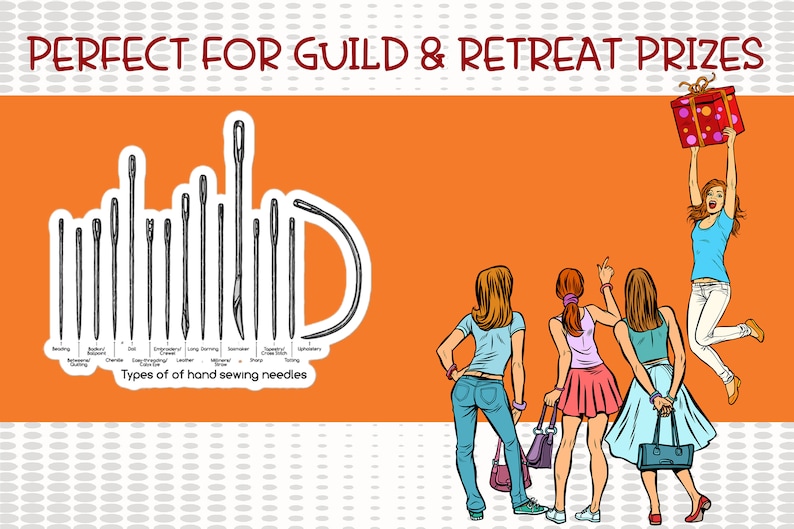 Types of Hand Sewing Needles, Sticker Decor for Craft Room, Sewing ...