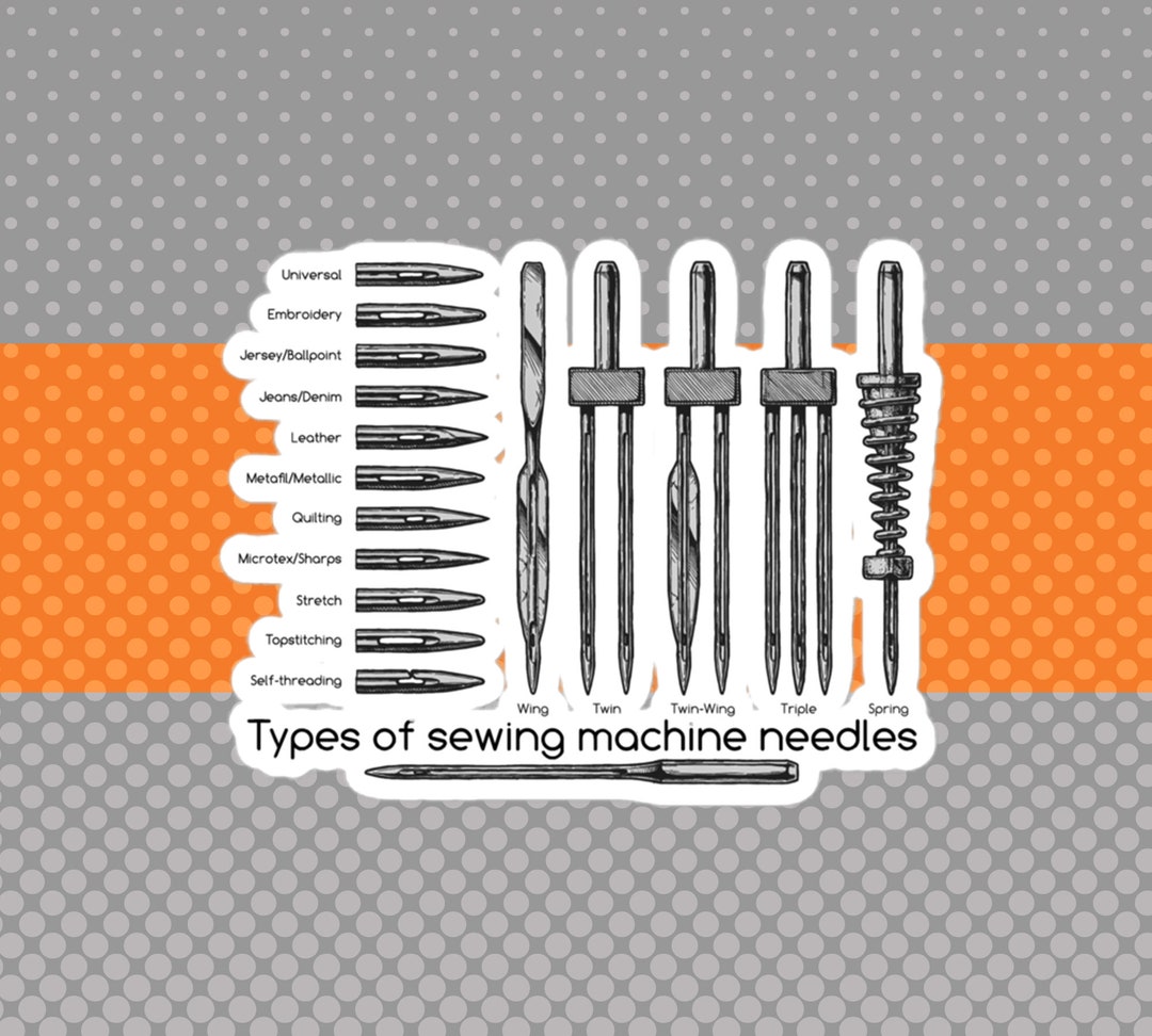 Types of Sewing Machine Needles, Sticker Decor for Craft Room, Sewing ...