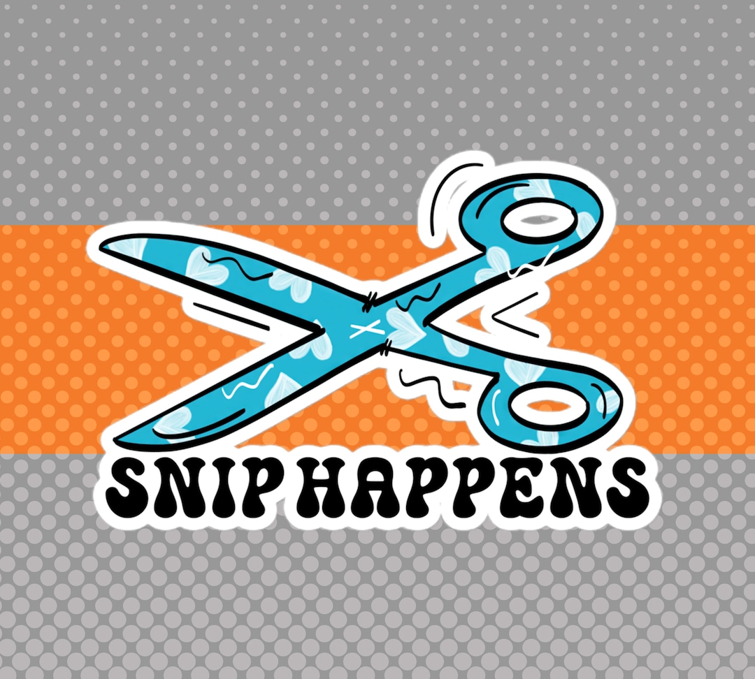 Quilting Sticker, SNIP HAPPENS, Craft Room Decor, Sewing Machine ...