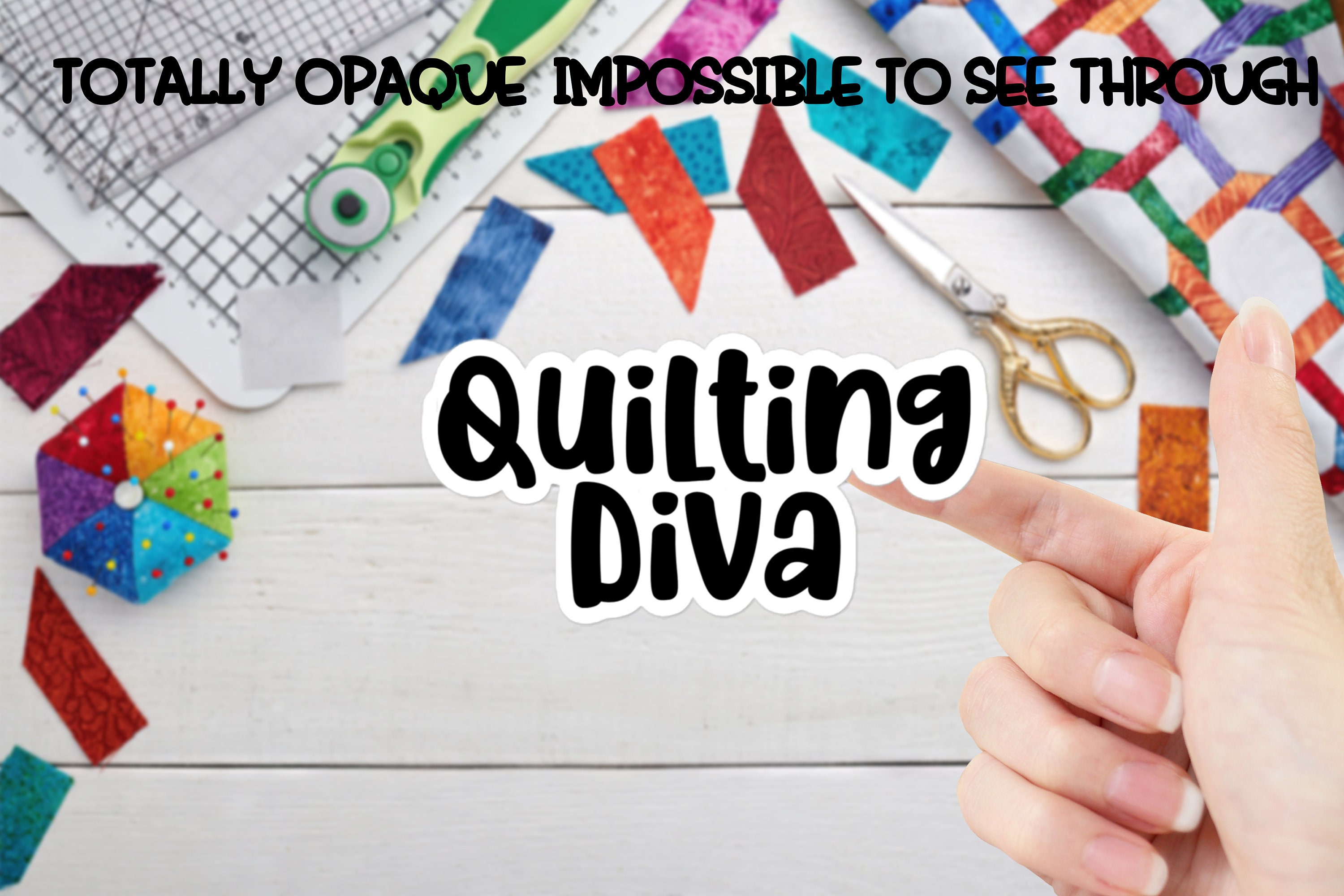 Sticker for Quilters, QUILTING DIVA, Craft Room Decor, Sewing Machine ...