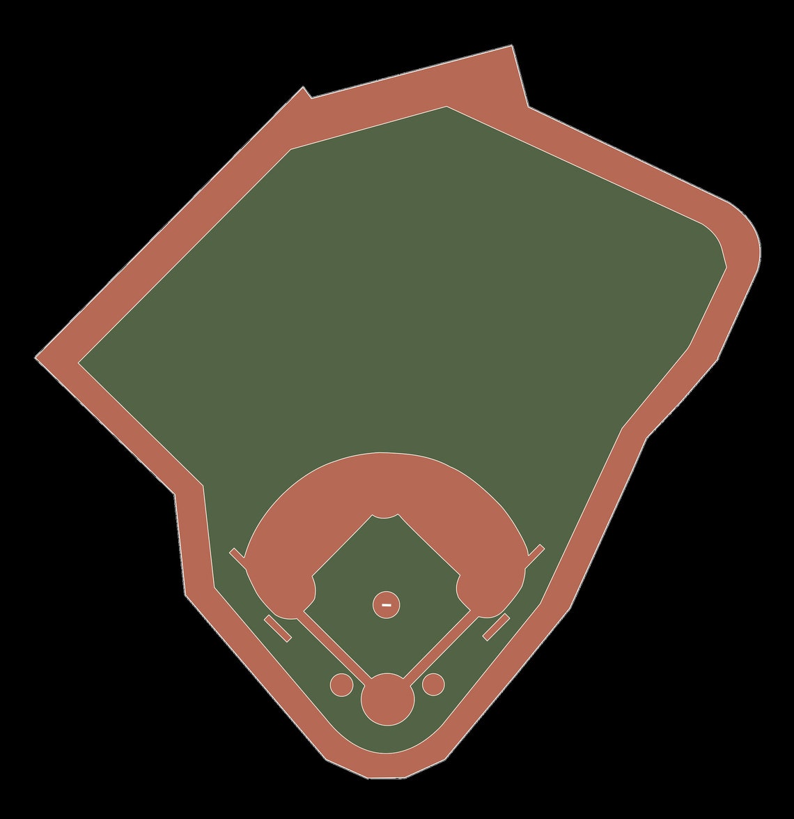 Boston baseball stadium outline | Etsy