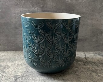 Turquoise Ceramic Planter - Etsy