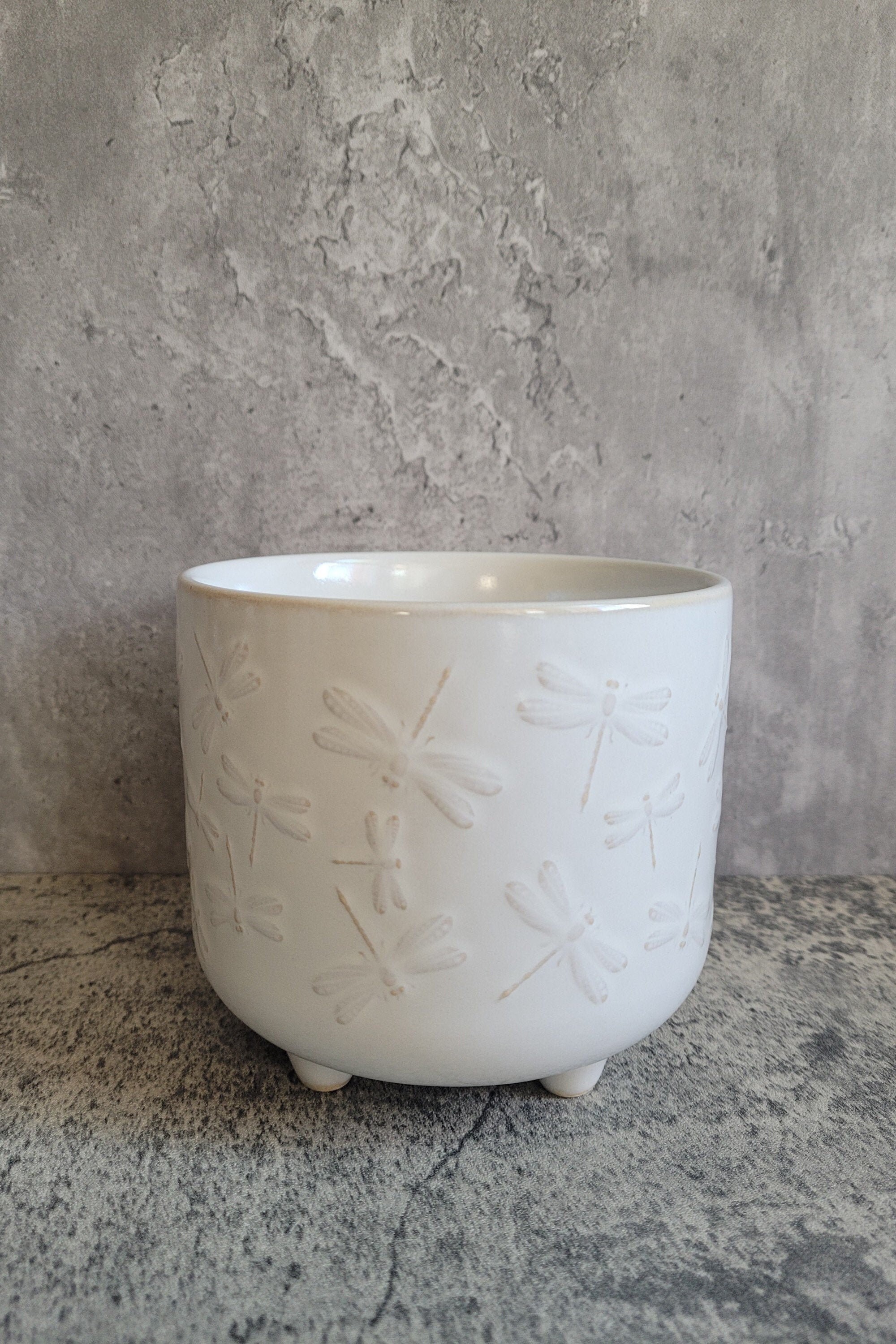 Dragonfly Ceramic Footed Planter Flora Bunda - Etsy