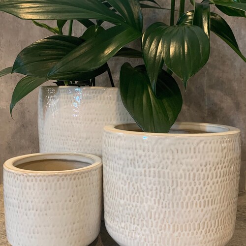 Boho Distressed Ceramic Planters | Etsy