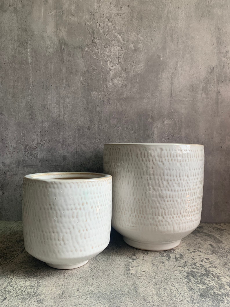 Boho Distressed Ceramic Planters | Etsy