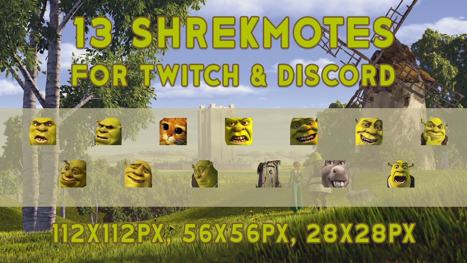 13 Shrekmotes for Twitch and Discord / émote Shrek Meme - Etsy