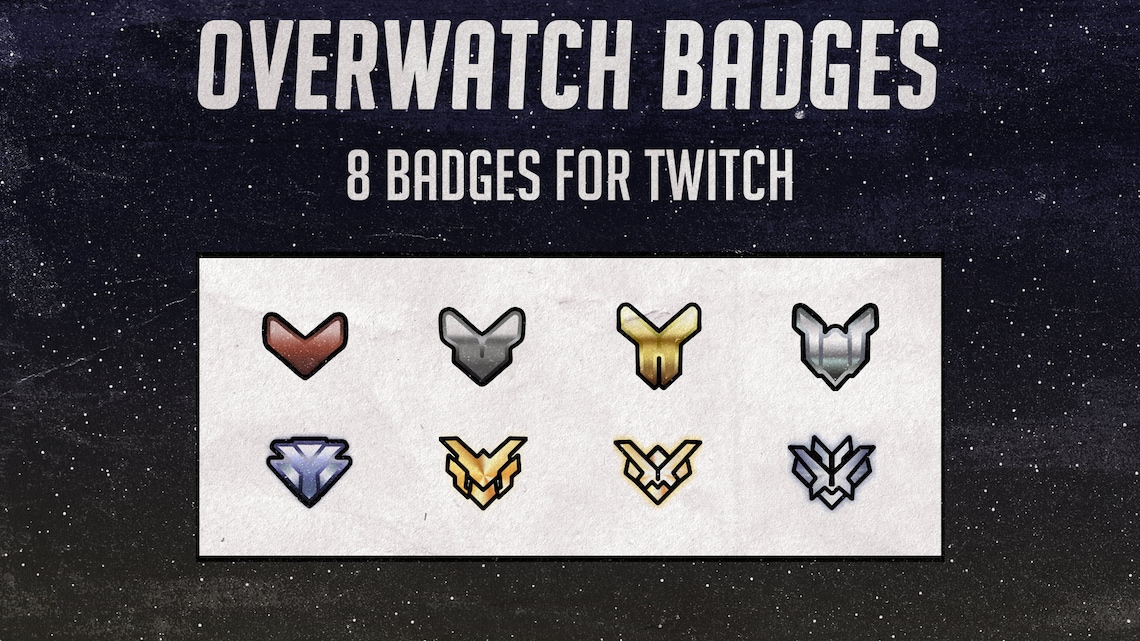 Overwatch Badges for Twitch | Sub | Rank, Ranked Icons - Etsy Canada