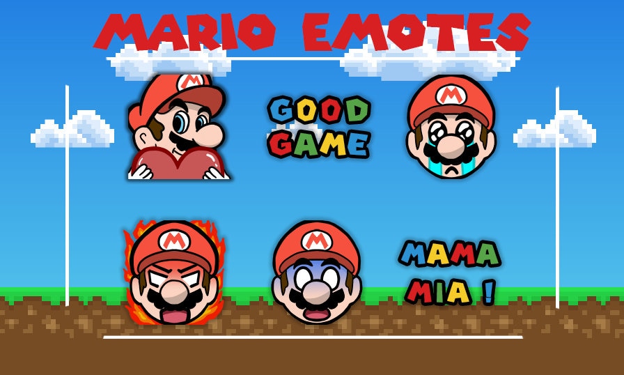Pack Emote Mario - Etsy