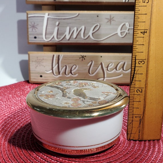 Art of Chokin Japanese 24k Gold Trimmed Trinket Box R… - Gem