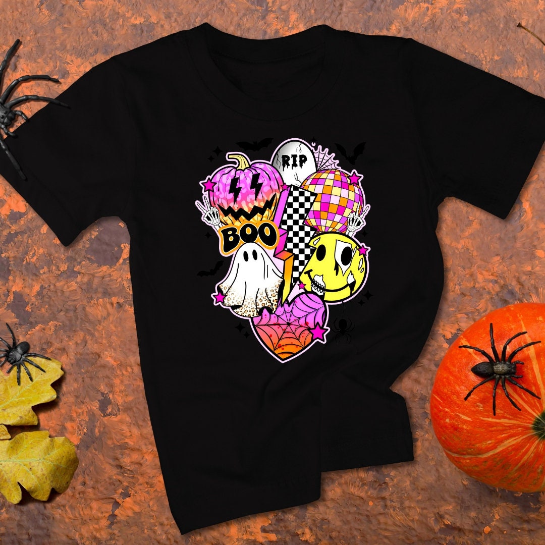 Retro Halloween Png, Halloween Smiley Face Png, Halloween Sublimation ...