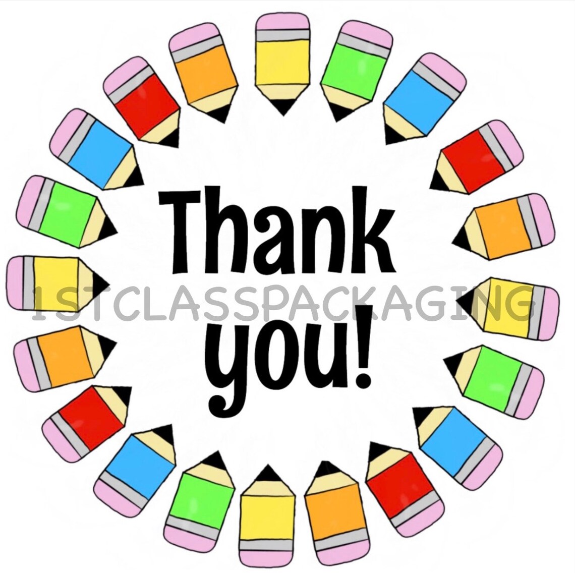 Colorful Pencil Tag - Etsy