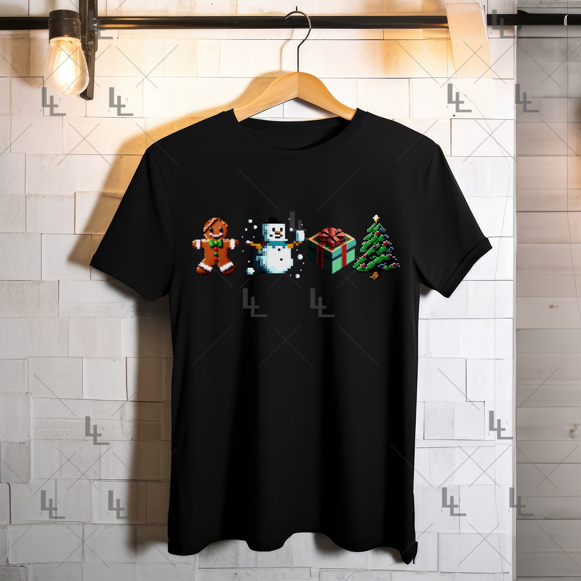 Christmas Gingerbread Cookies PNG Pixel Digital Art Graphic - Etsy