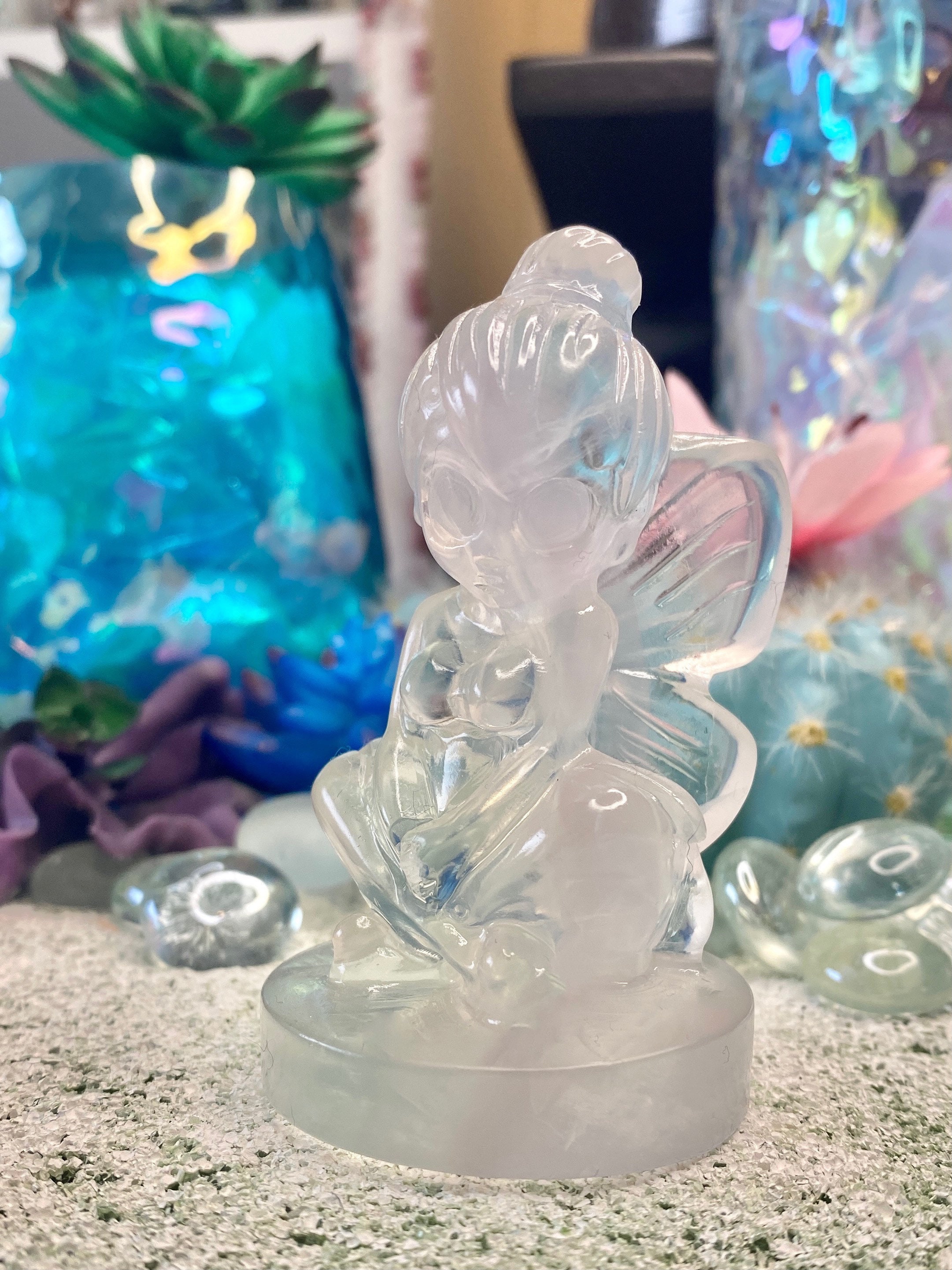 Fluorite Crystal Tinker Fairy Faerie Crystal Fairy Woodland | Etsy