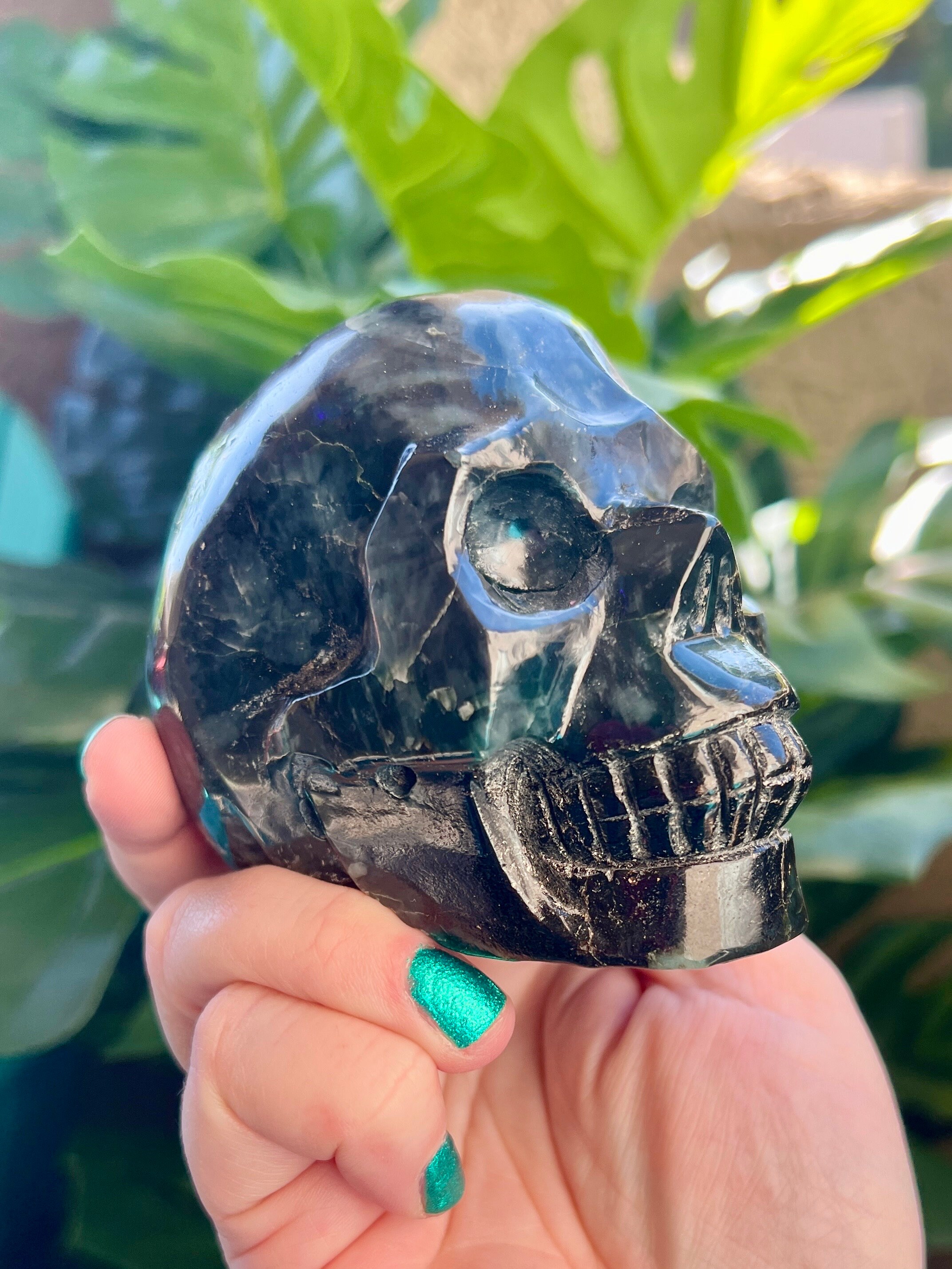 Emerald Hand Carved Skull - Etsy