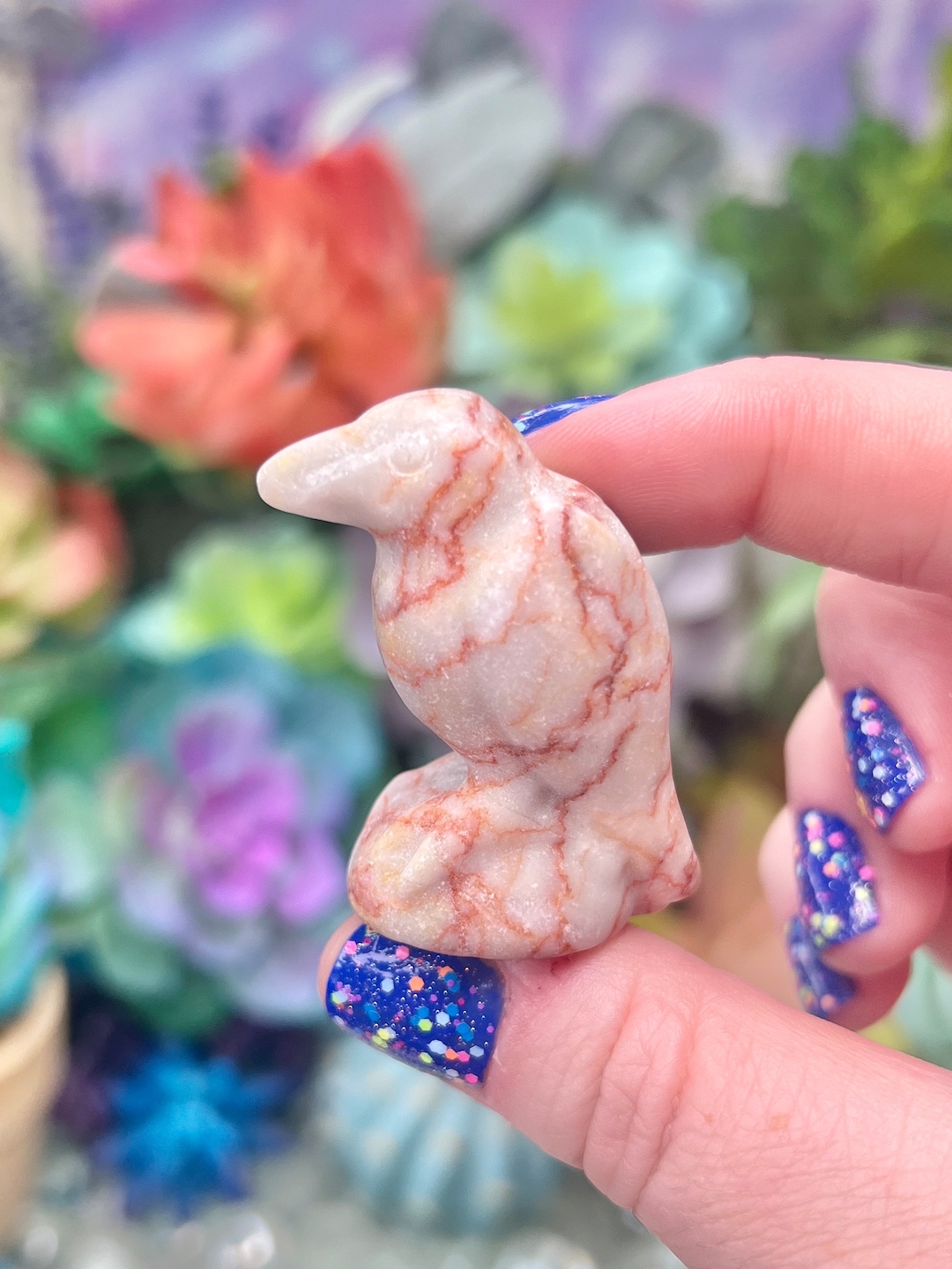 Red Vein Jasper Raven Gemstone Raven Orange Network Jasper - Etsy