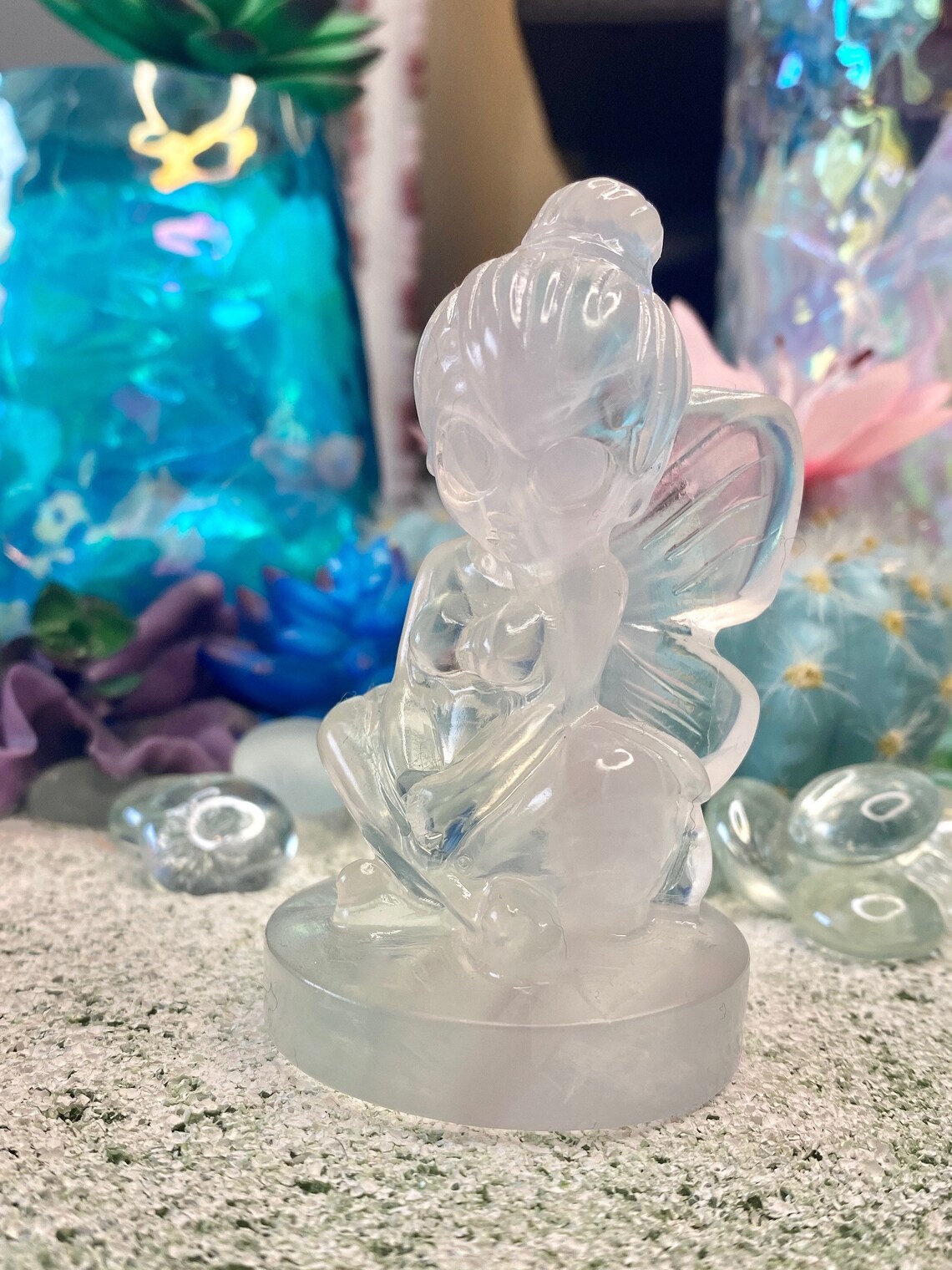 Fluorite Crystal Tinker Fairy Faerie Crystal Fairy Woodland | Etsy