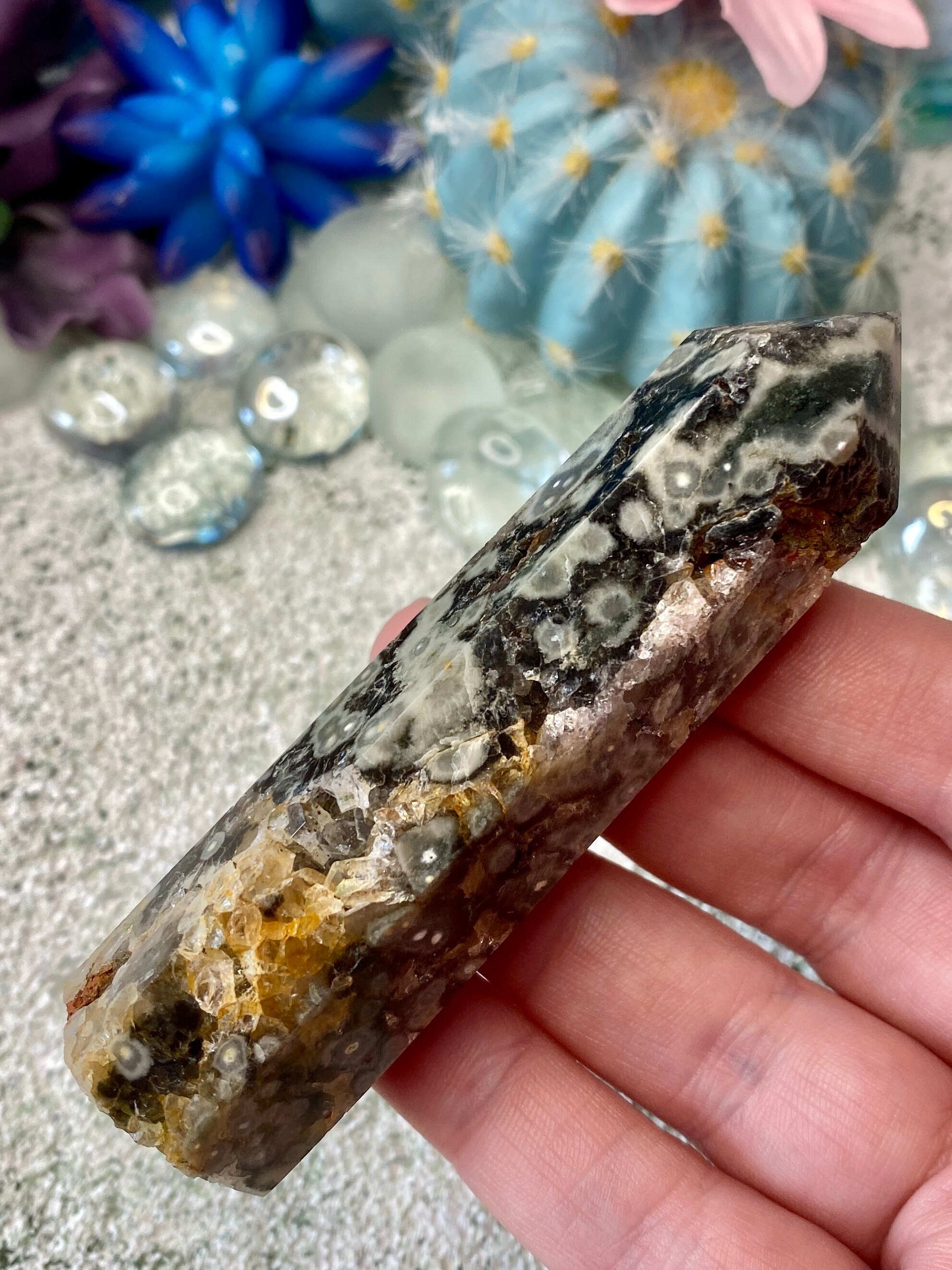 Bubble Ocean Jasper Tower Orbicular Ocean Jasper Tower | Etsy